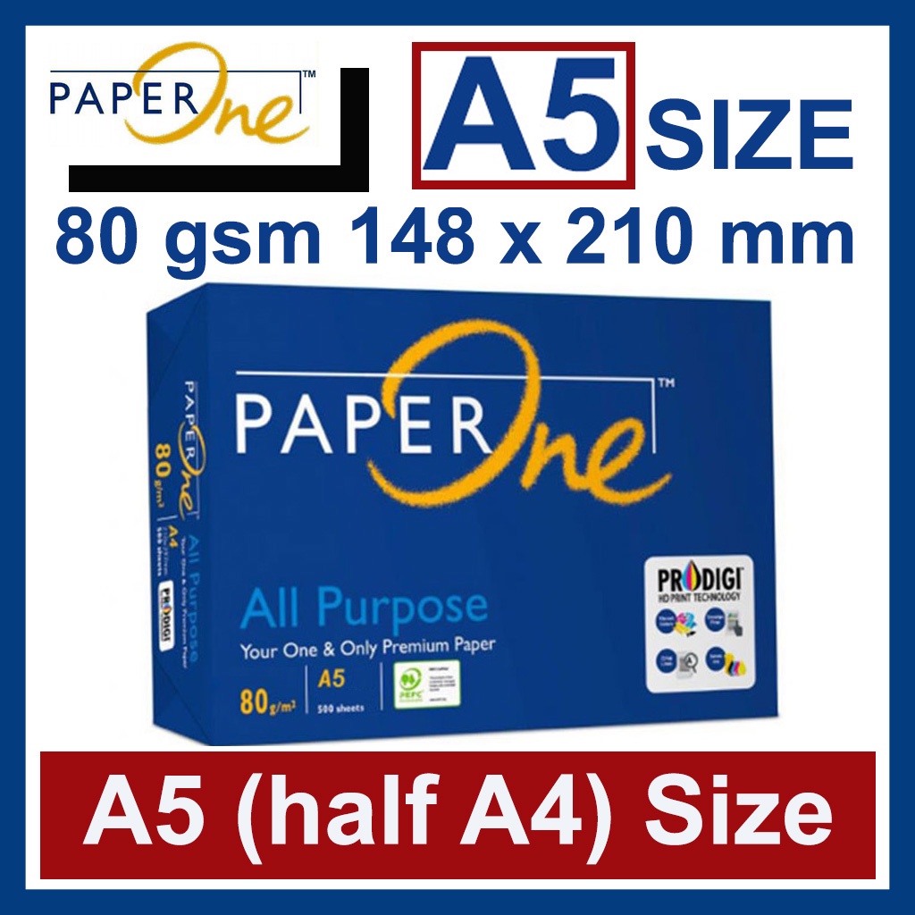 [BY REAM] Original Paperone All Purpose A5 Paper 80gsm 500 sheets ...