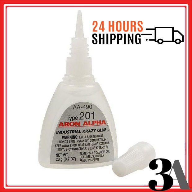 Aron Alpha 201 Quick Set Adhesive Glue K201 20gram Tube General Purpose ...