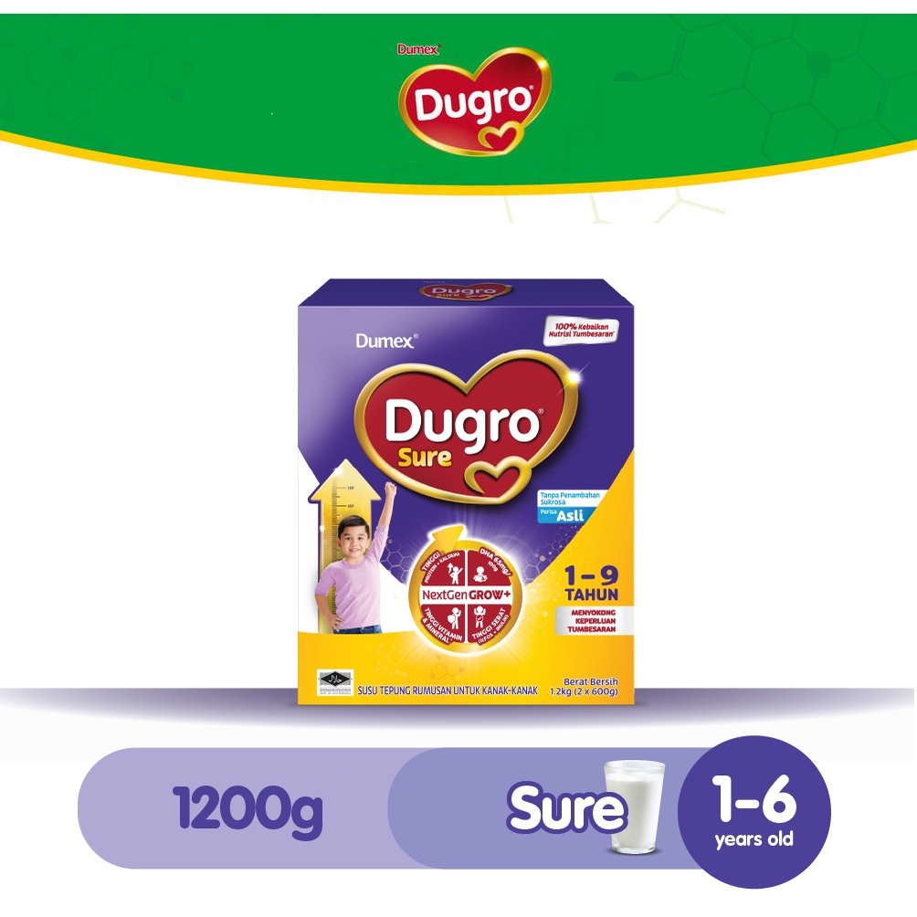 [NEW PACKING] Dumex Dugro Sure (1-6 year old) 1.2KG | Shopee Malaysia