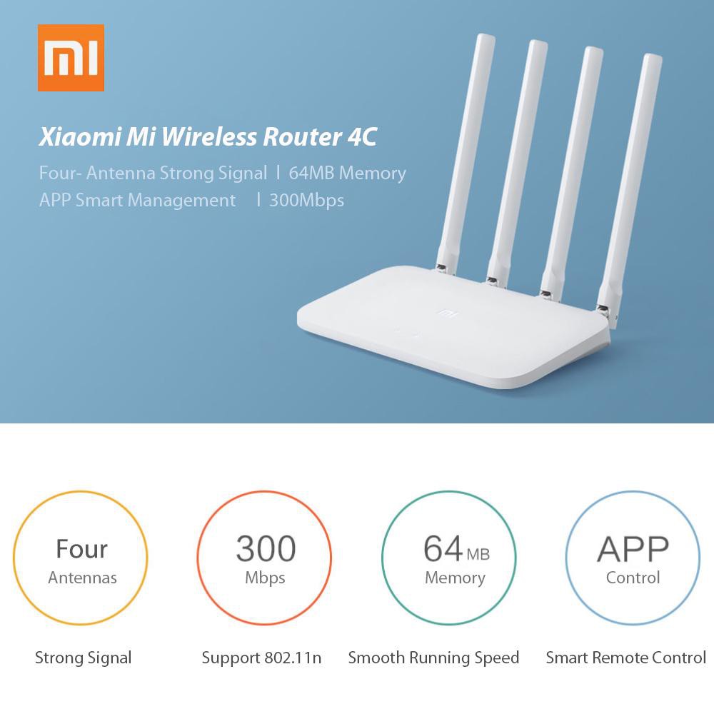 Xiaomi Smart Wifi Router 4C 1200Mbps Single Band Router WiFi Routers ...