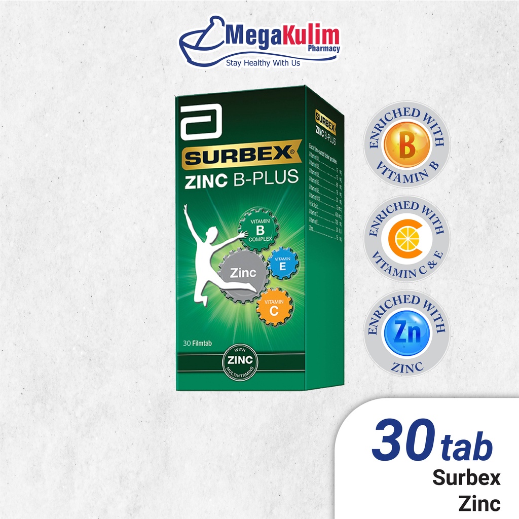 Abbott Surbex Zinc B-Plus (30 Tab / 2X60 Tab) | Shopee Malaysia