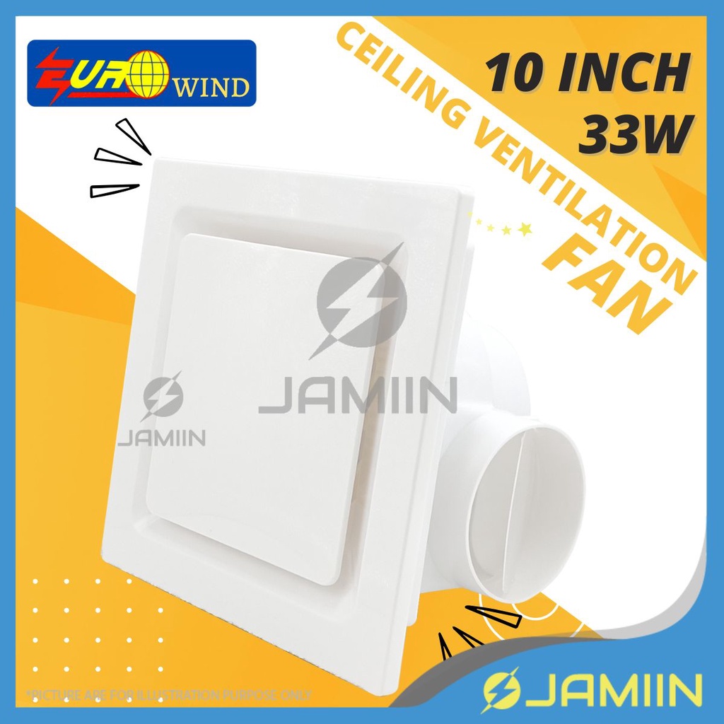 10 Inch Ceiling Ventilation Fan Humid Ventilator Toiler Shower Bathroom ...