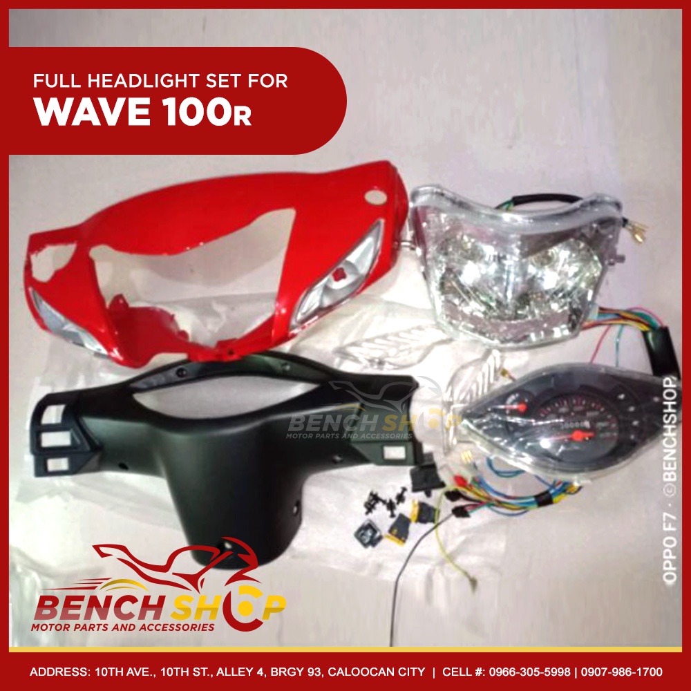 Wave 100 /100R Headlight Assembly Set Package | Shopee Malaysia