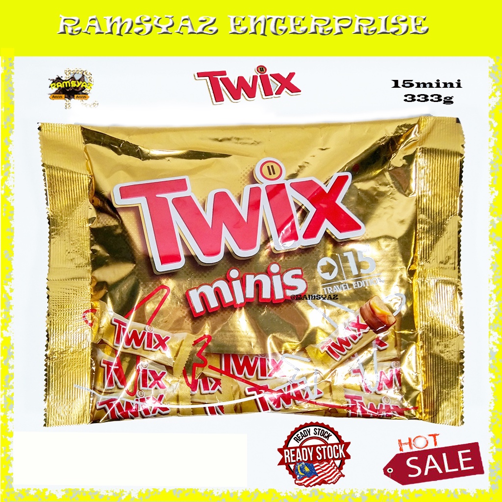 Twix Minis Sharebag Chocolate Travel Edition 333G (15pcs) | Shopee Malaysia
