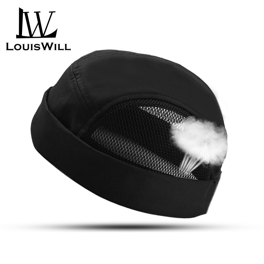 LouisWill Hats Men's Summer Mesh Cap Brimless Docker Cap Unisex Skull ...