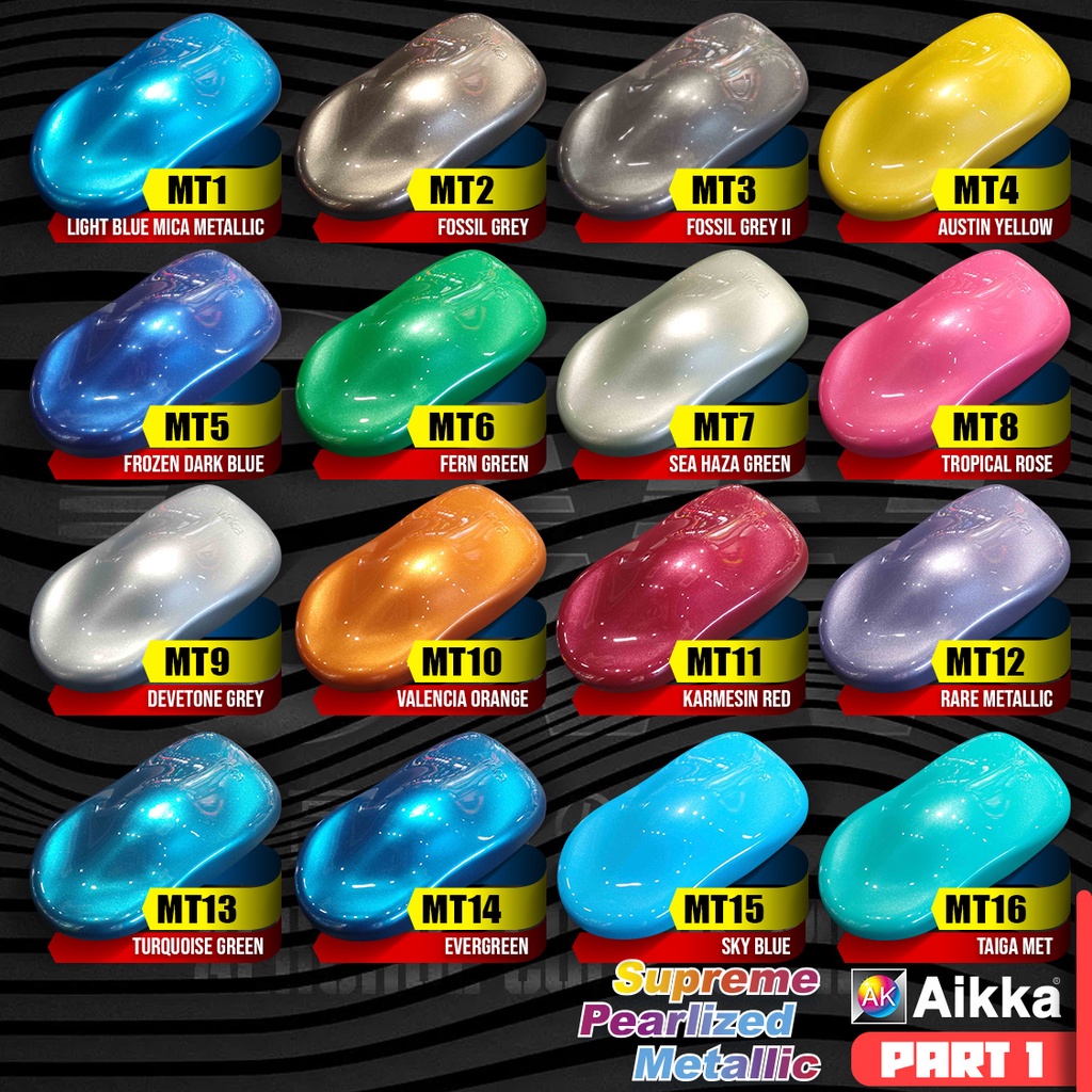 Supreme Pearlized Metallic (Part 1) MT01-MT16 For Car Motorcycle Aikka ...