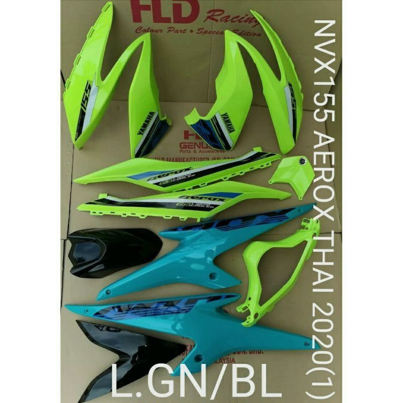 NVX/NVX155 Cover Set HLD Aerox155 Thai 2020 Sticker Tanam Blue/Matt ...