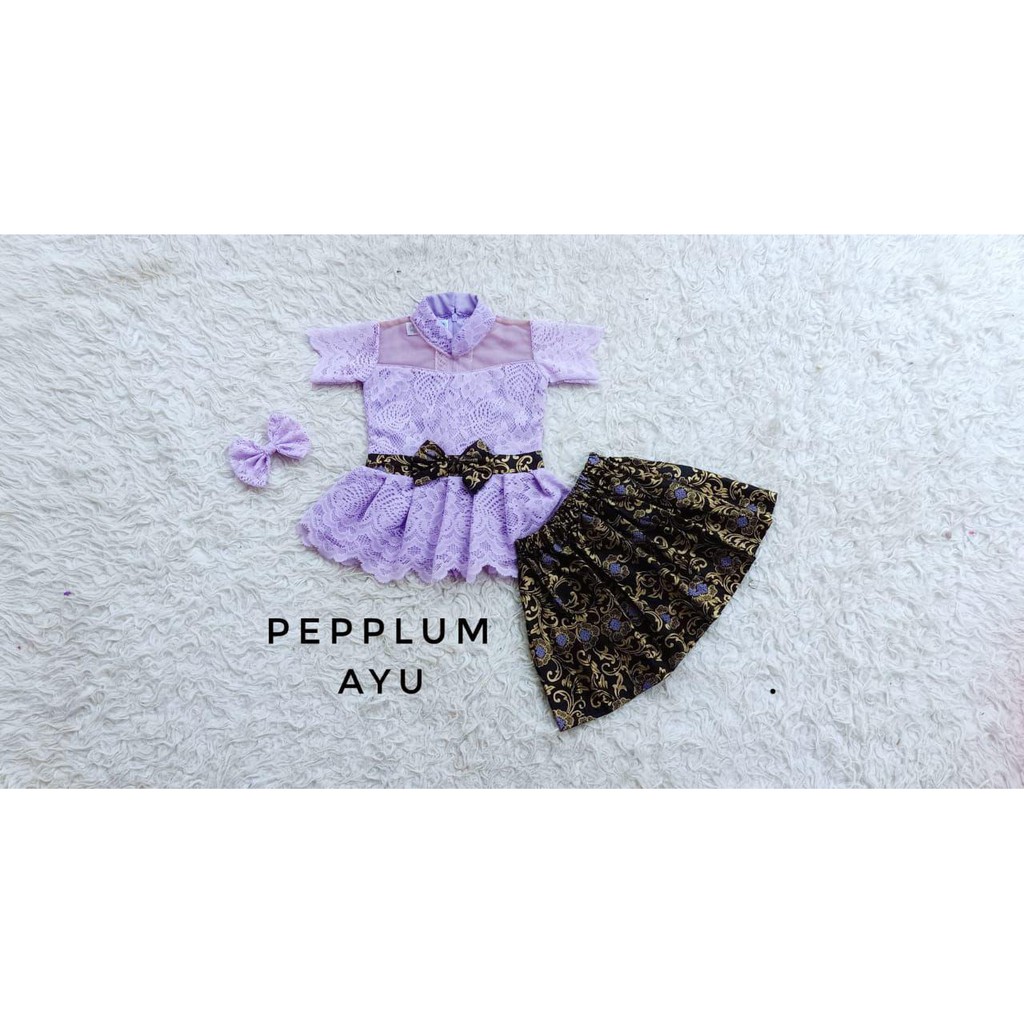 UNGU Kebaya Pepplum Ayu Light Purple Color | Girls Suits | Kebaya For ...