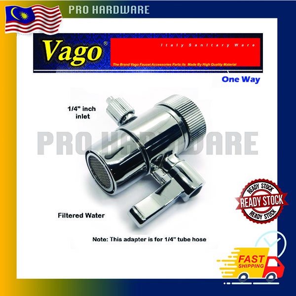 SINGLE 6MM 1/4" STAINLESS STEEL WATER FILTER HEAD DIVERTER ADAPTOR ...