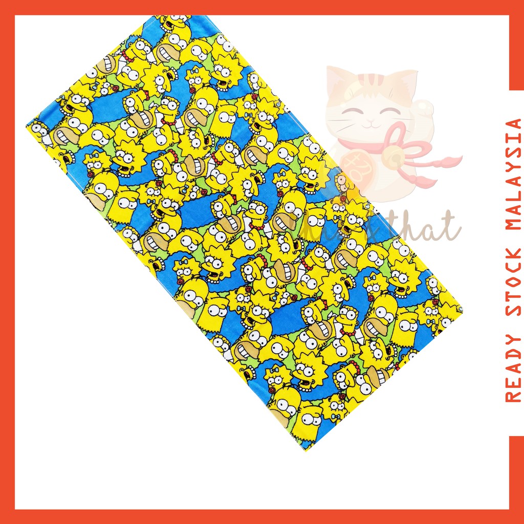 The Simpsons 辛普森 Face Towel 面巾 34x76cm 100% Cotton Face Towel | Shopee ...