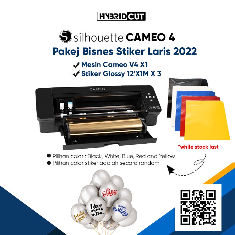Cameo 4 Silhouette Original Cutting Machine/ Mesin Potong Stiker Belon ...