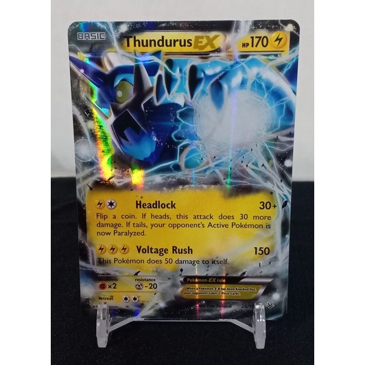 Pokemon TCG | Grade A | Thundurus EX (26/108) Ultra Rare (EN Version ...