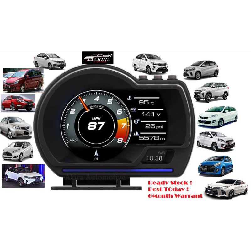 ARUZ AKIRA P6 OBD2 METER OBD meter for PROTON PERODUA HONDA NISSAN ...