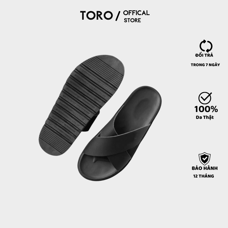 Men's leather sandals, Toro high-quality cowhide cross-strap men's ...