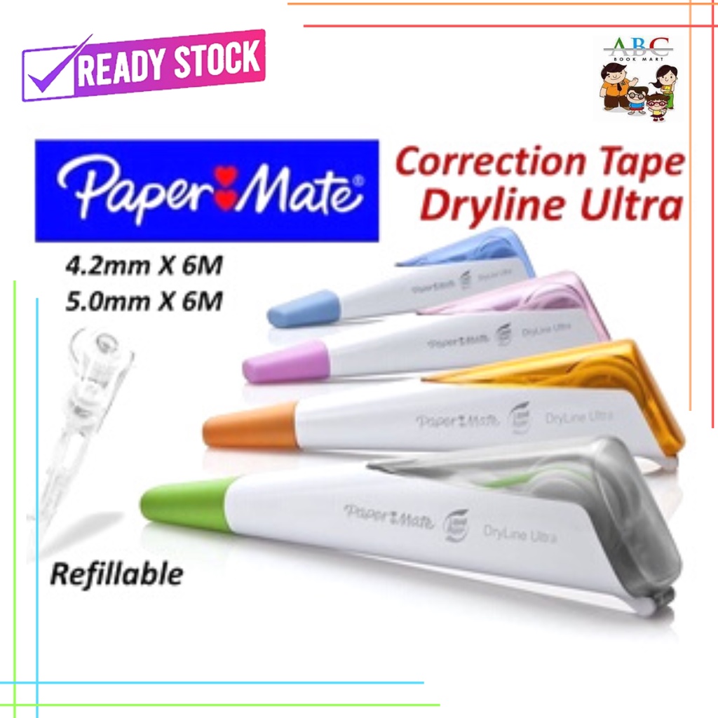 ( READY STOCK ) PAPER MATE CORRECTION TAPE REFILLABLE 5MM X 6M | Shopee ...