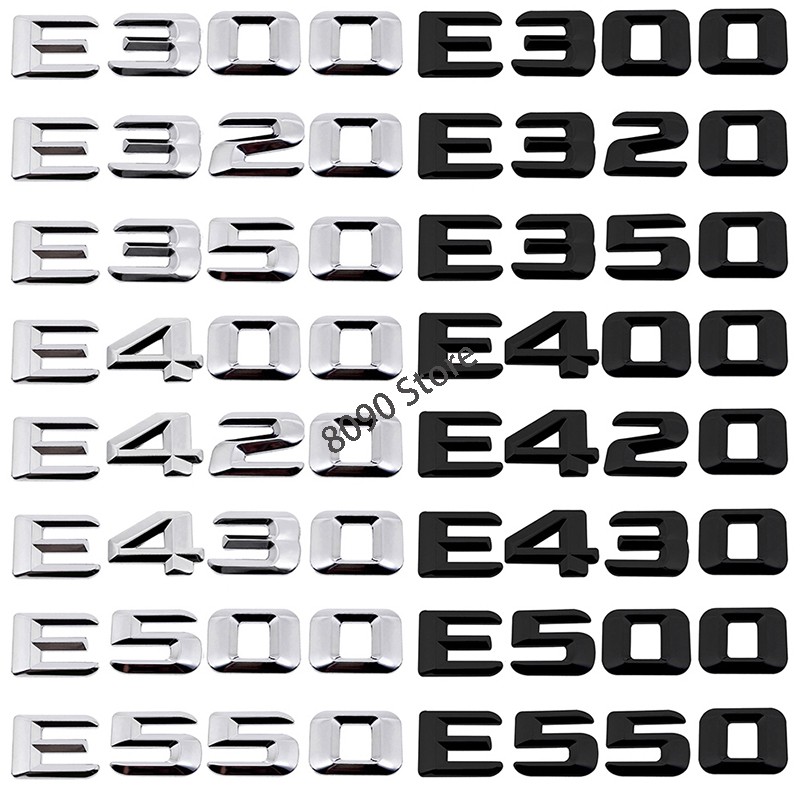 Metal Car Rear Sticker for Mercedes Benz Letter E300 E320 E350 E400 ...