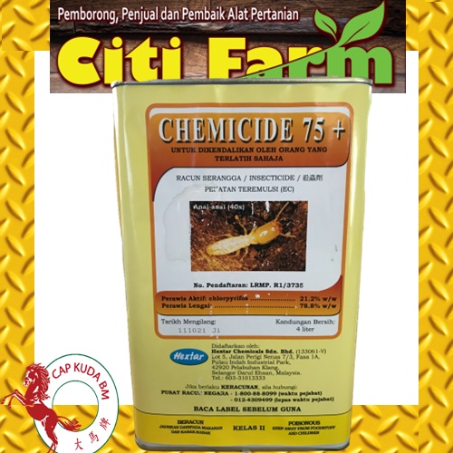 +4L Chemicide 75+ CHEMICIDE TERMITE PEST CONTROL /UBAT ANAI ANAI / 白蚁 ...