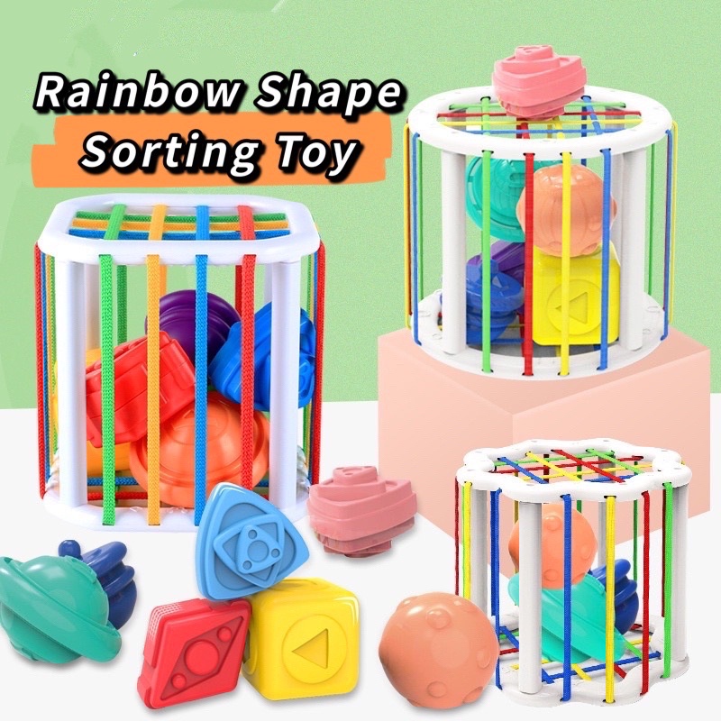 [Ready Stock]Baby Shape Sorting Toy Montessori Learning Educational ...
