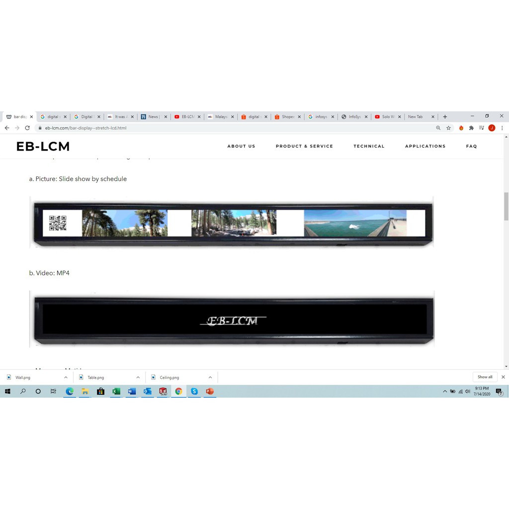 Digital Signage for Counter-top and Shelves - Stretch Bar LCD, Size: 23 ...