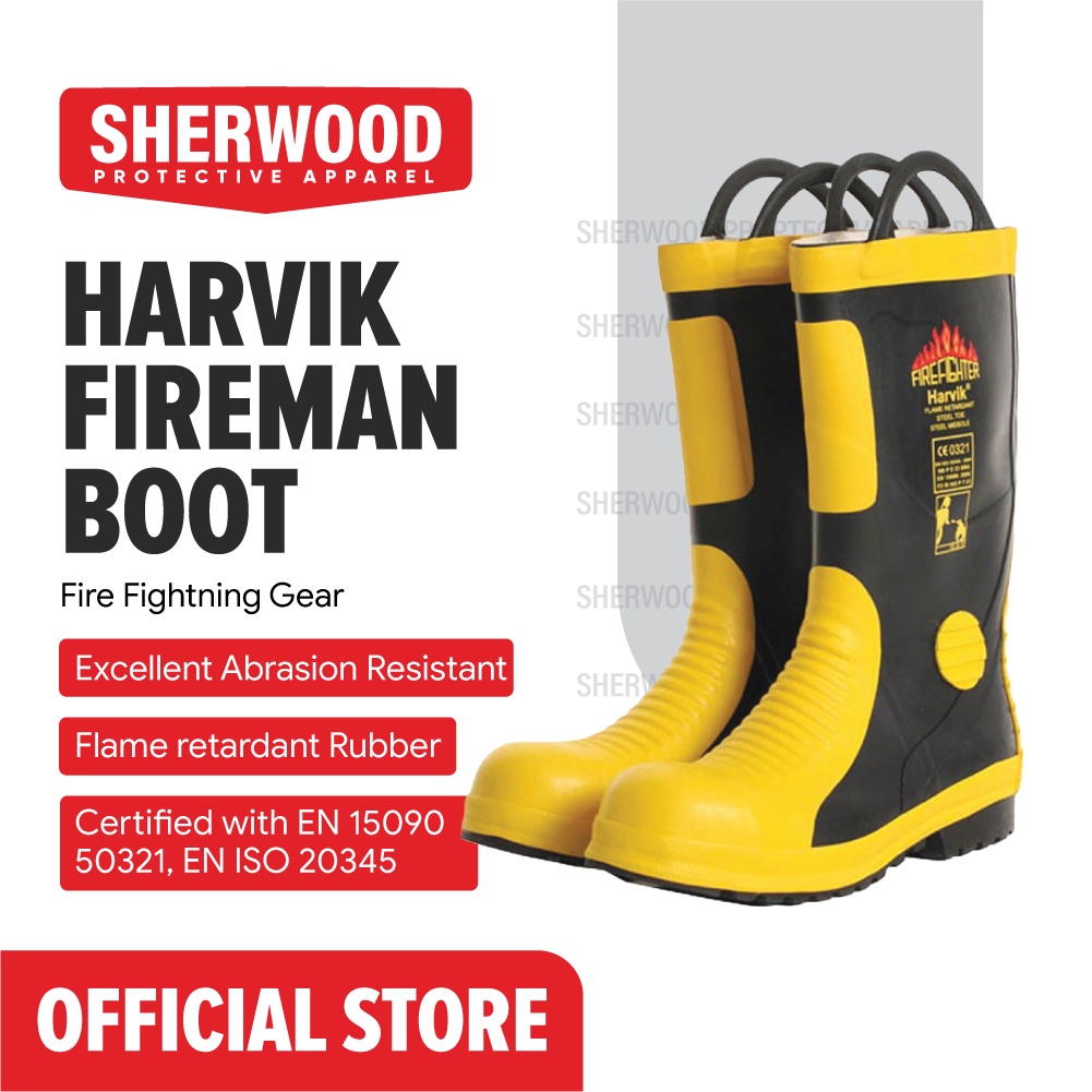 Harvik Fire Fighting Shoes Fireman PPE Shoes | Shopee Malaysia