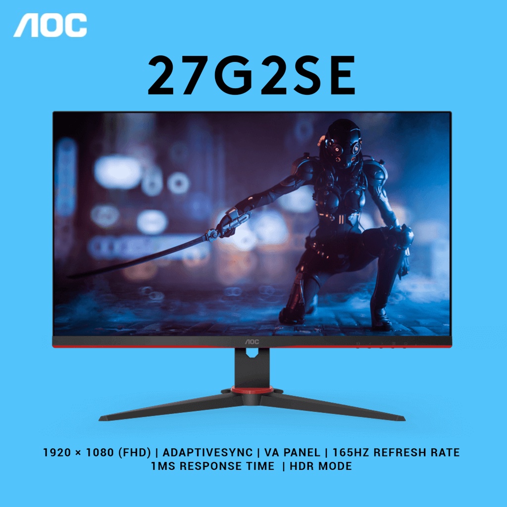 Aoc 27G2SE 27inch AdaptiveSync VA FULLHD 165Hz Gaming Monitor | Shopee ...