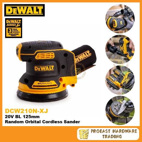 Dewalt DCW210N-XJ 125mm ( 5" ) 20V Brushless Random Orbital Cordless ...
