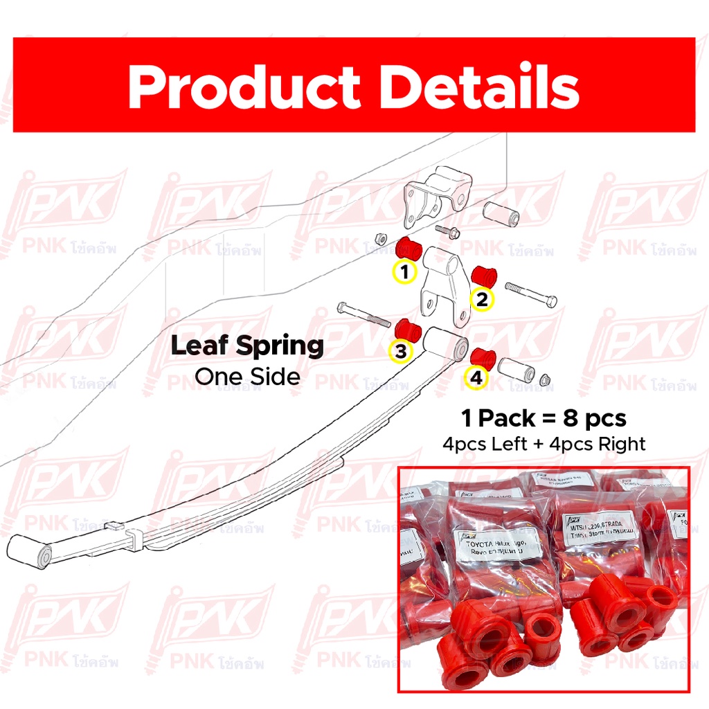 Polyurethane Rear Leaf Spring Bush Toyota Hilux leaf spring bush dmax ...