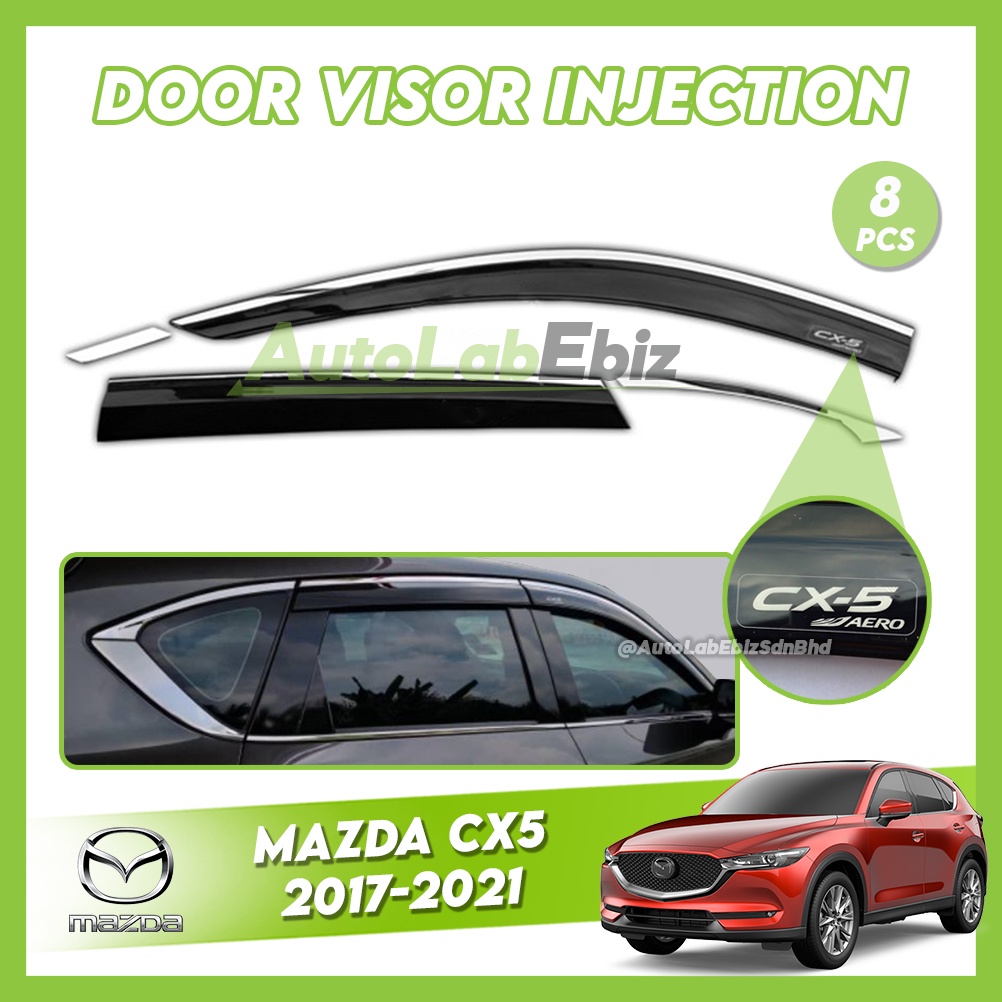 Door Visor Injection C/W Stainless steel Chrome Mazda CX5 2017-2024 | Shopee Malaysia
