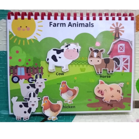 At The Farm Animals Busy Book Interactive Laminated Activity | Shopee ...
