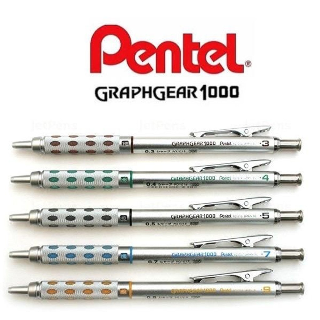 Pentel GraphGear 1000 Mechanical Pencil PG1013/15/17/19 (0.3 / 0.5 / 0. ...