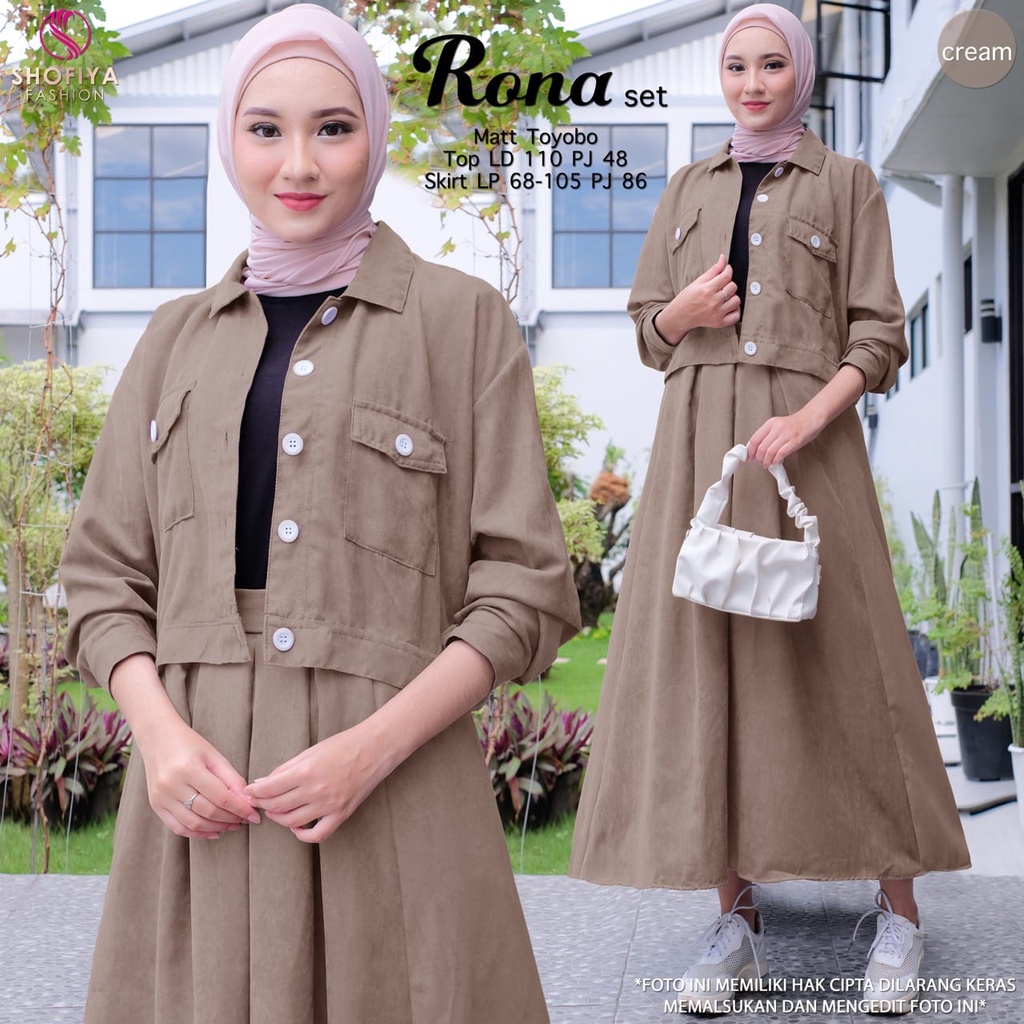 [Trusted] Teenage Women's Clothes Set Rona Set Material Toyobo LD 110 ...