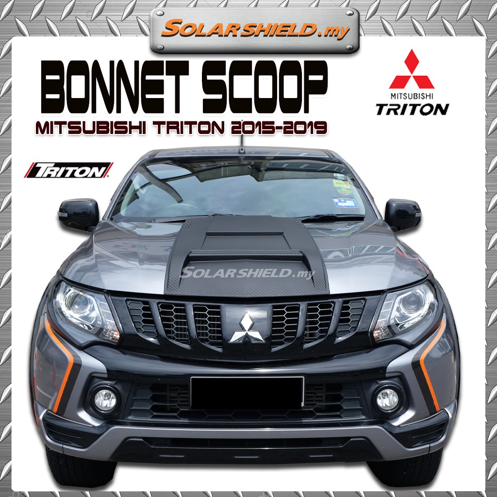 Mitsubishi Triton 2015-2019 Front Bonnet Scoop Carbon 4X4 Scoop Cover | Shopee Malaysia