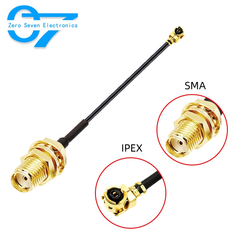 SMA Connector Cable Female Antenna WiFi Pigtail Cable IPX to SMA UFL/U.FL IPX/IPEX 1.13mm 15CM ...