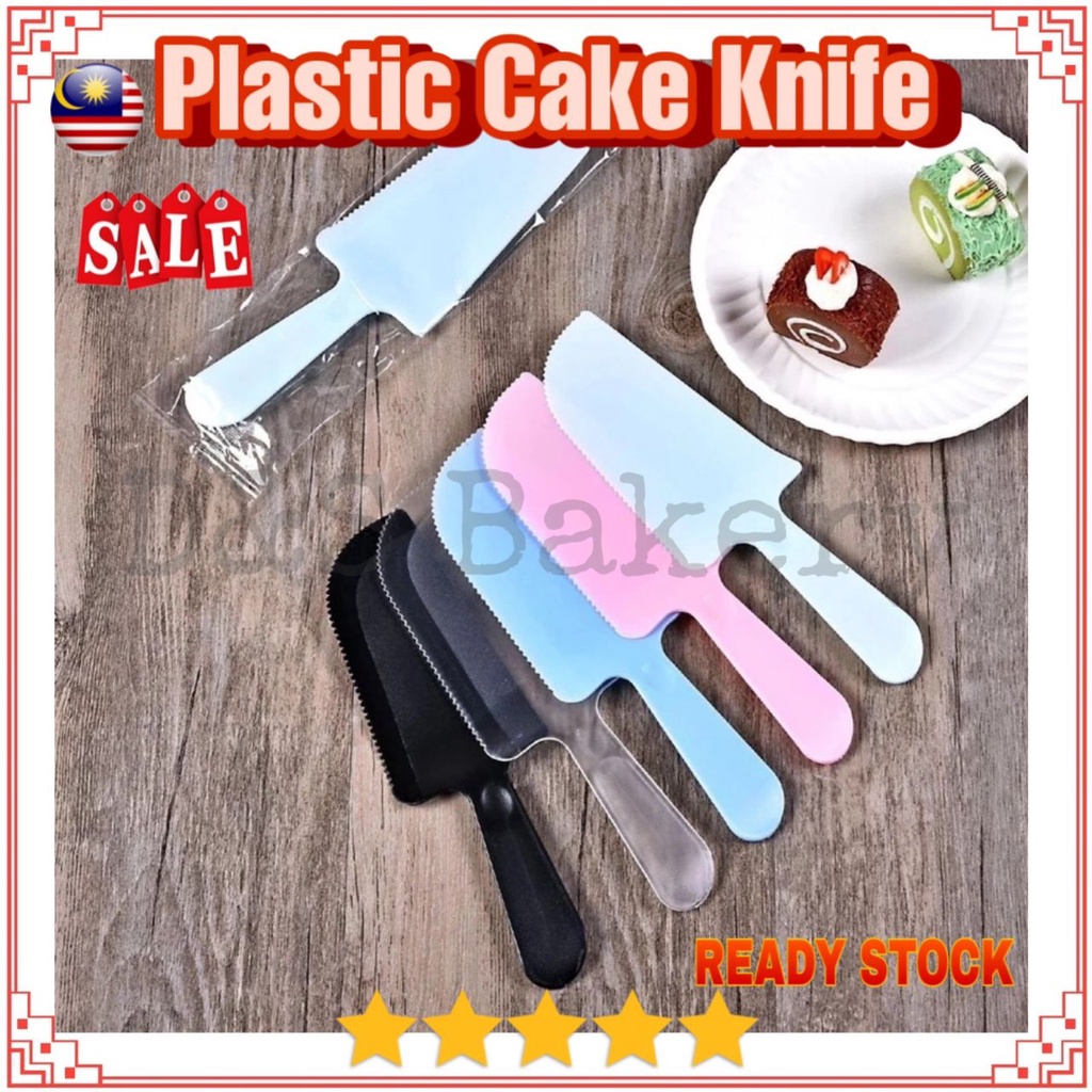 🇲🇾 D&S Plastic Cake Knife Pisau Kek Plastic Birthday Cake Knife ...