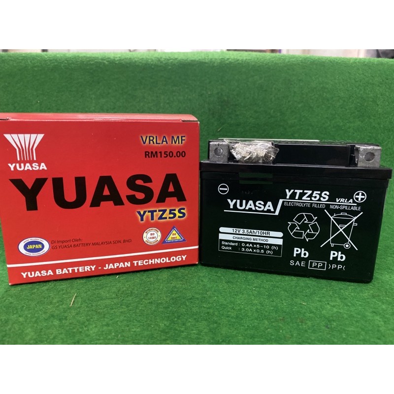100% ORIGINAL YUASA YTZ5S YTZ5 YTZ6 BATTERY BATERI HONDA SYM BENELI ...