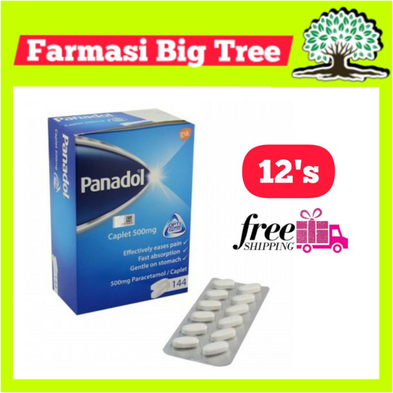 Panadol Caplet 500mg Optizorb Formulation 12 Tablets (1 Strip) | Shopee ...