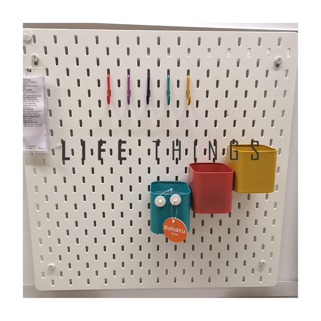 ORIGINAL SKÅDIS SKADIS Pegboard, Papan penyepit, 56x56 cm (Medium ...