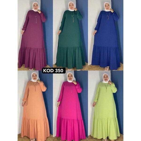 [ DRESS RAYA ROPOL PLUSSIZE ] baju raya terbaru dress viral noir look ...