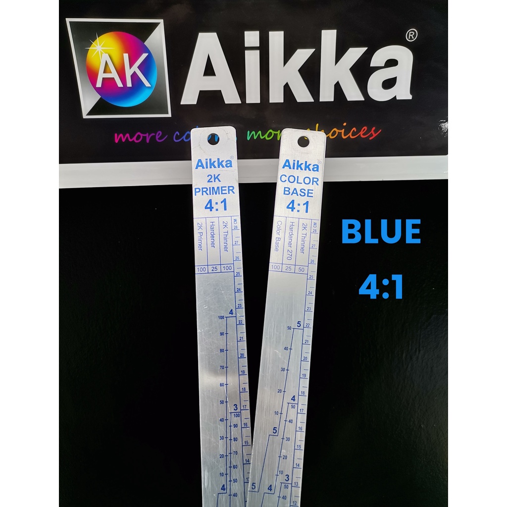 AIKKA PAINT MEASURING RULER FOR MIXING CLEAR / PRIMER/2K PAINT/PEMBARIS ...
