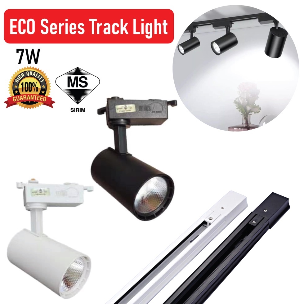 ECO Series Track Light 7W Track Bar LED Ceiling Track Light Black ...