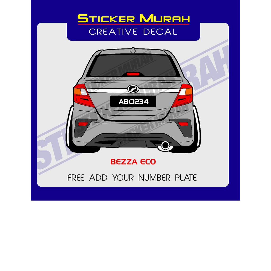 STIKER KERETA. KERETA BEZZA. STIKER KERETA BEZZA ECO | Shopee Malaysia