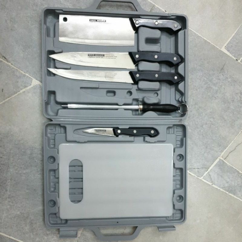 2nd hand knife set chopper board hack messer koch messer gemuse messer ...