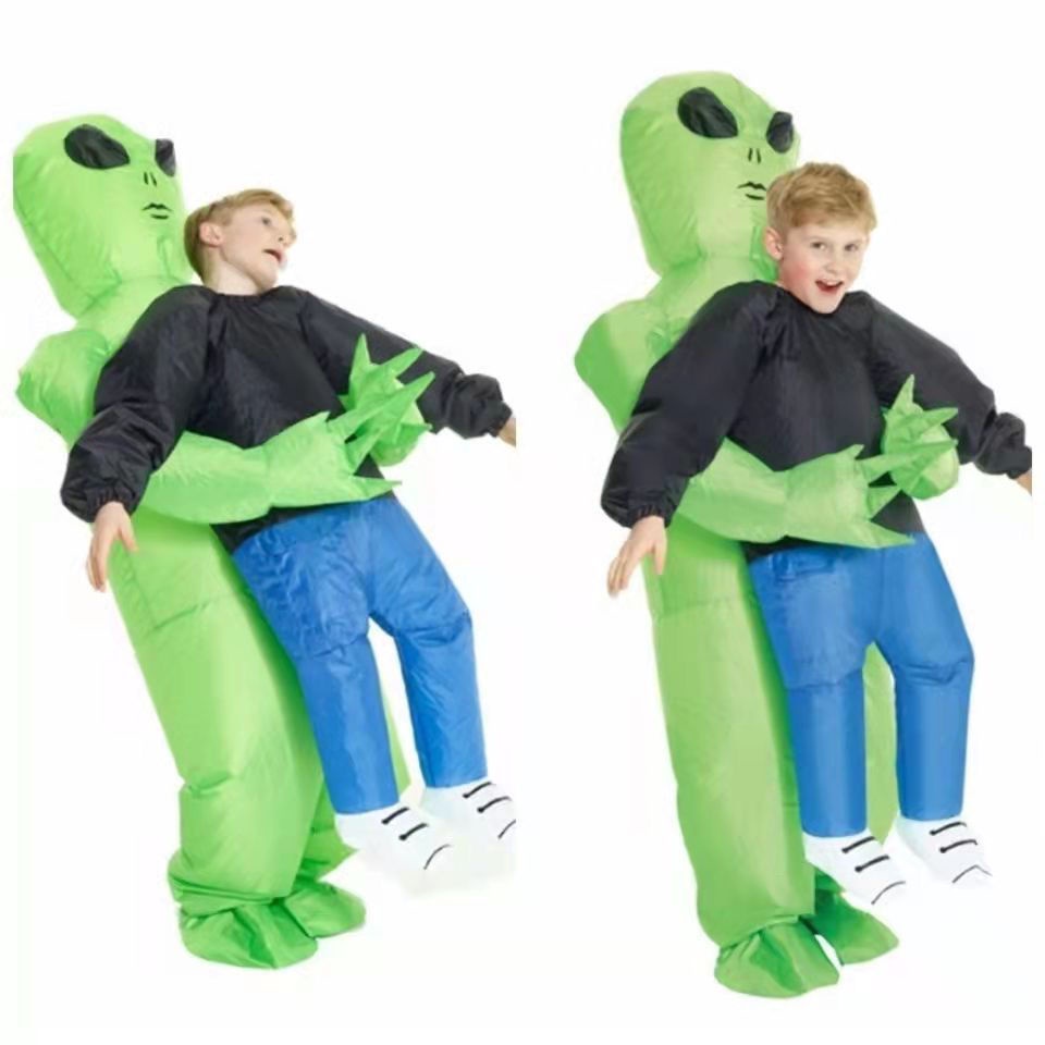 Halloween Alien Hug Man Green Inflatable Clothing Halloween Costume