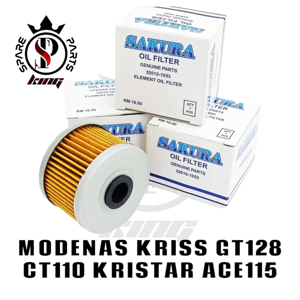 ORI MODENAS OIL FILTER KRISS GT128 CT110 KRISTAR ACE115 OIL FILTER ...