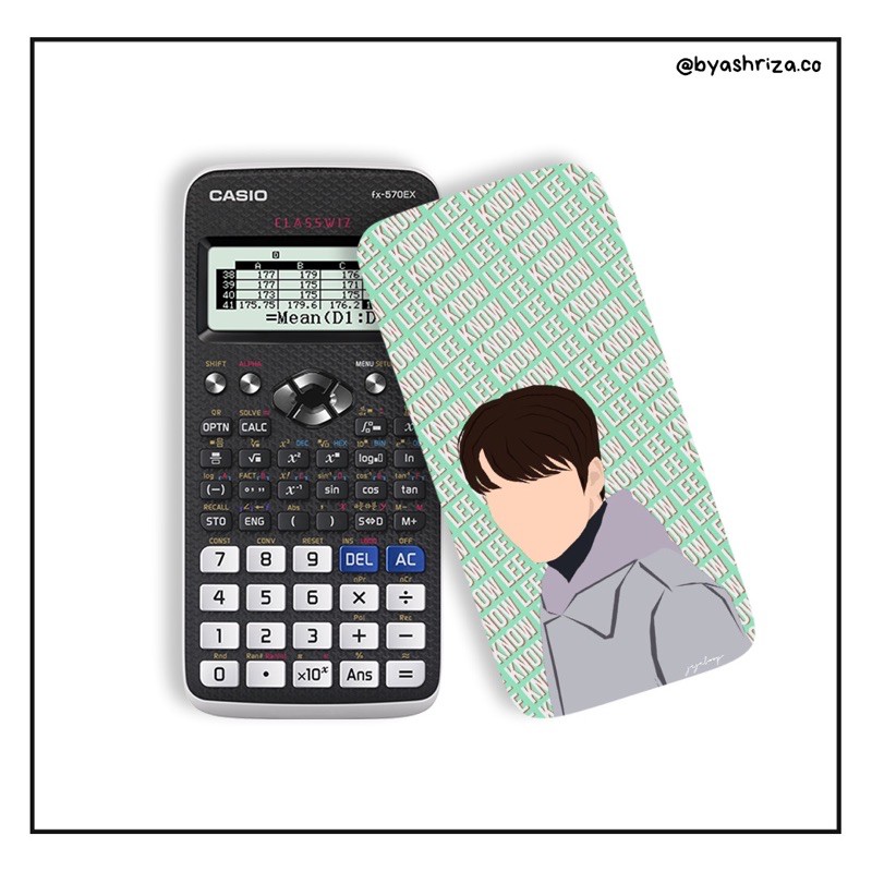 CUSTOM MADE STICKER CALCULATOR, FX-570EX CASIO, ES-570MS OLYMPIA, F ...