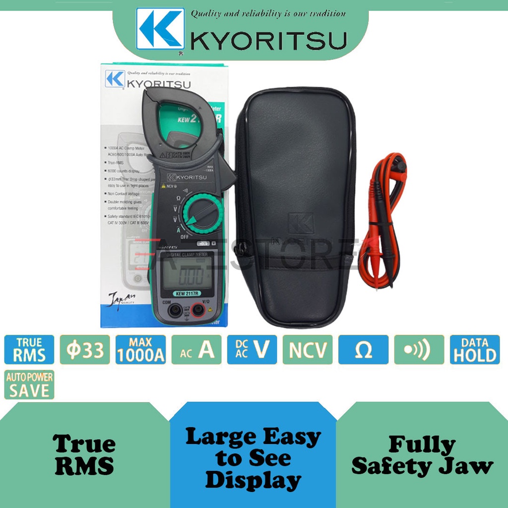(Original) Kyoritsu KEW 2117R AC Digital Clamp Meter | Shopee Malaysia