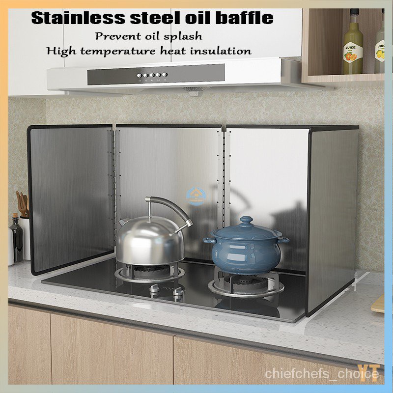 Stainless steel fender kitchen gas stove cooking anti-oil splash heat ...
