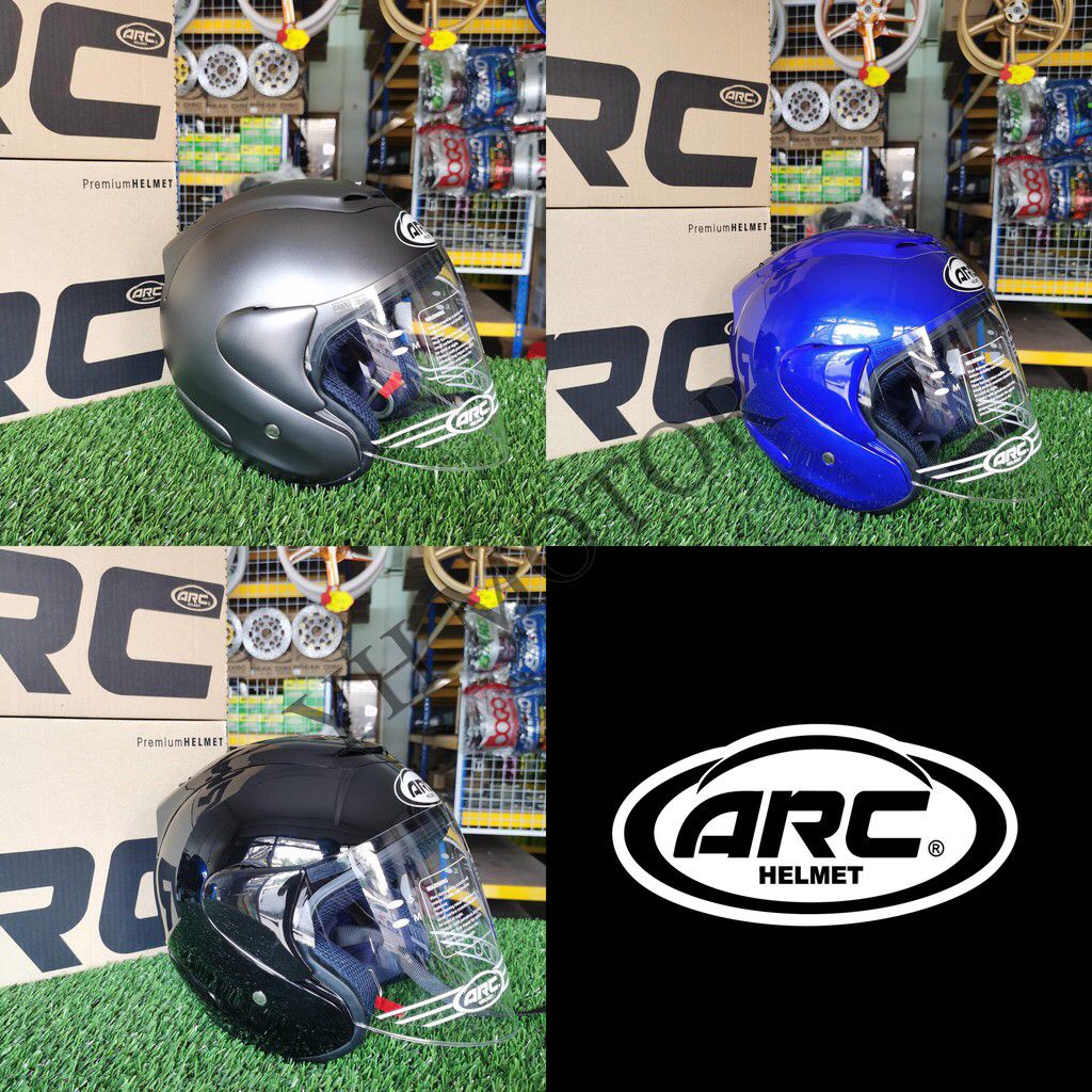 ORI+SIRIM} ARC Ritz Helmet L / 2XL Black White Blue Malibu Red Purple ...