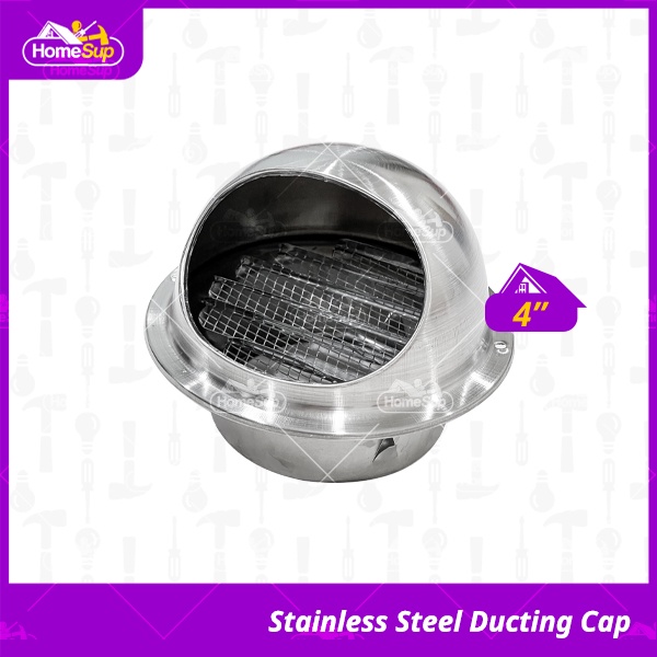 Stainless Steel Ducting Cap – 4 Inch | For Duct Type Ventilating Fan ...