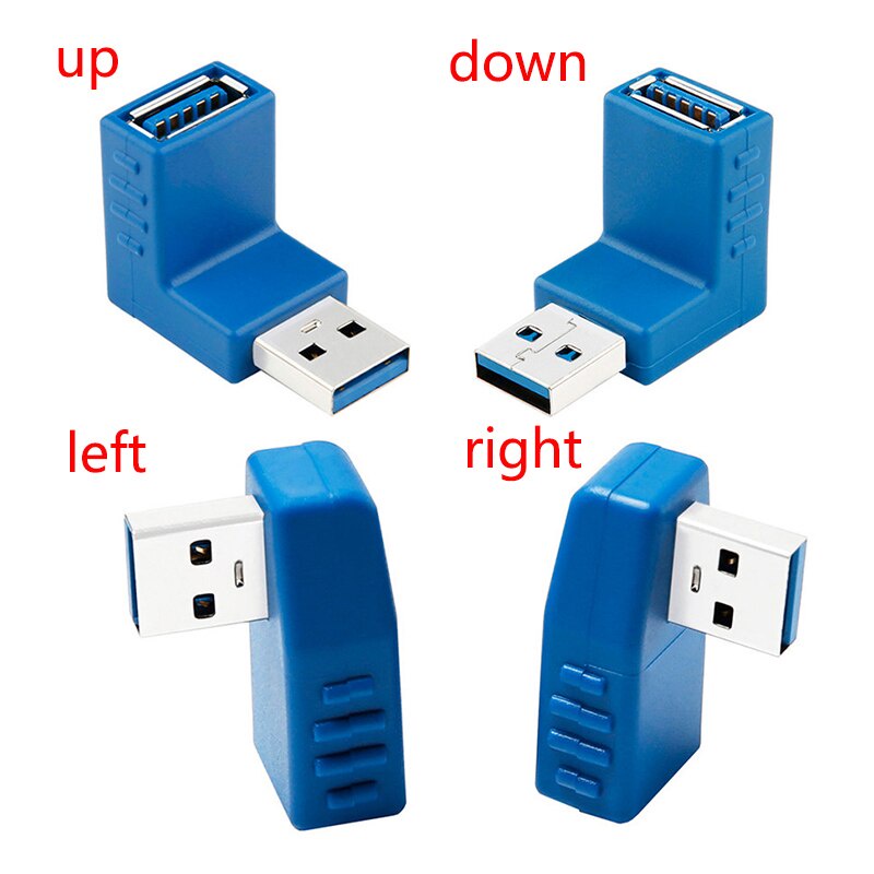 90 Degree USB Connector USB Left Right Up Down Angled 2.0/3.0 Type A ...